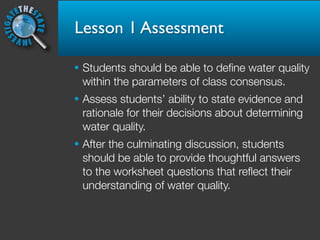 Water Quality Lesson 1 | KEY