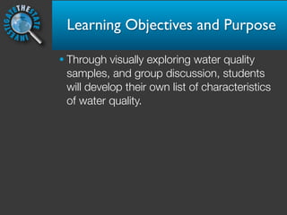 Water Quality Lesson 1 | KEY