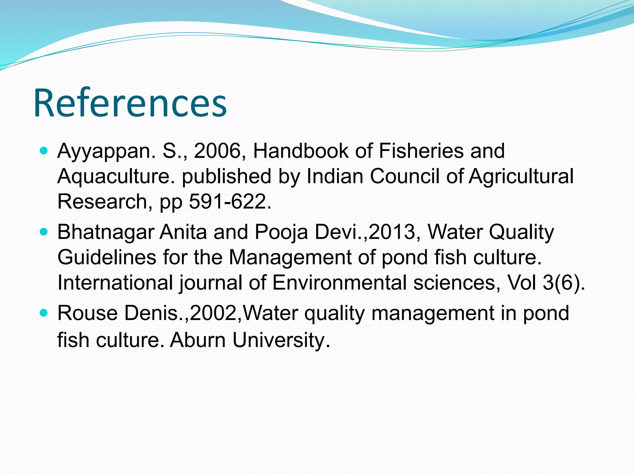 Water quality management | PPTX