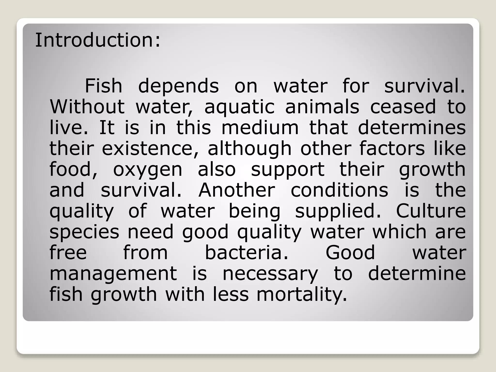Water quality management | PPT