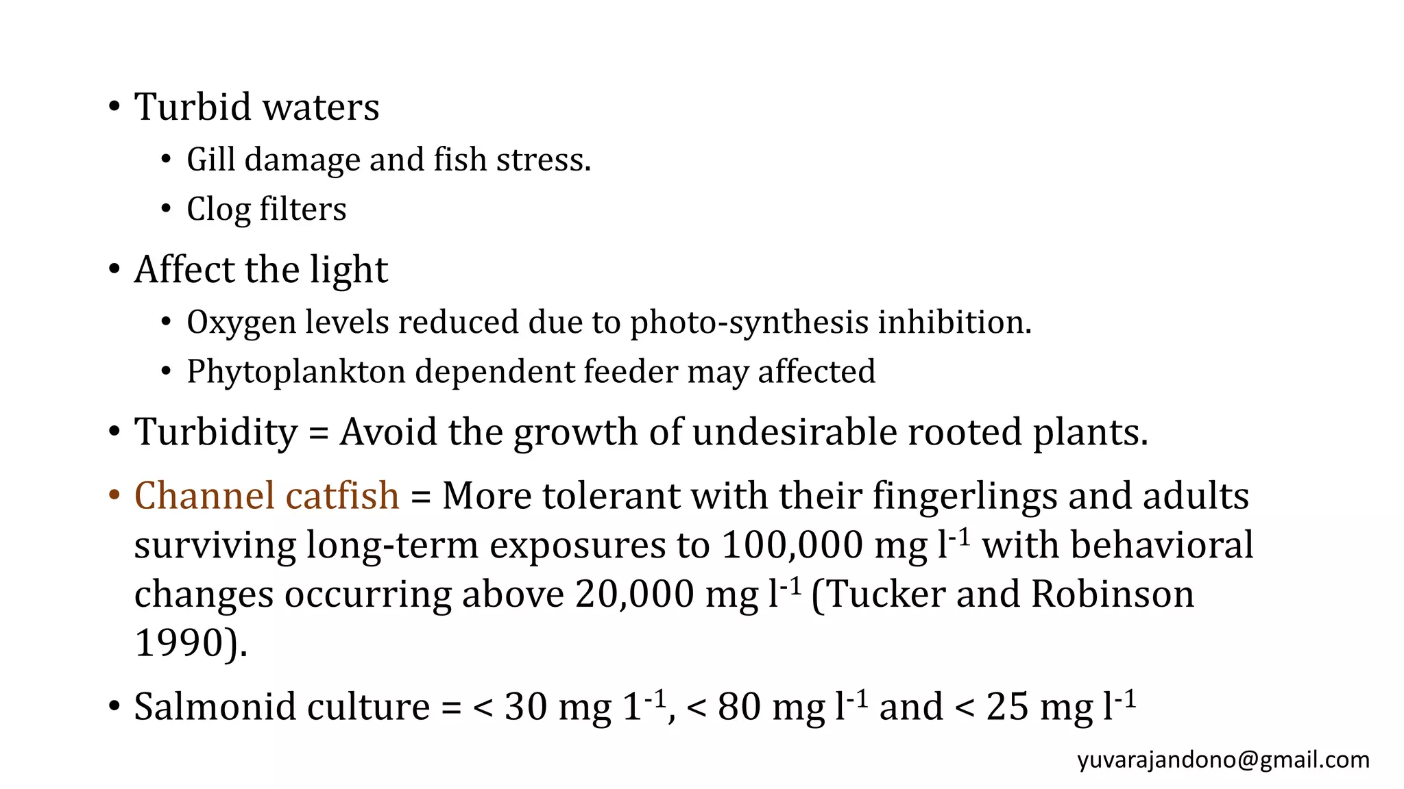 Water quality management in aquaculture production system aqc 601 | PPTX