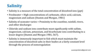 Water quality management in aquaculture production system aqc 601 | PPTX