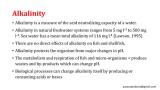Water quality management in aquaculture production system aqc 601 | PPTX