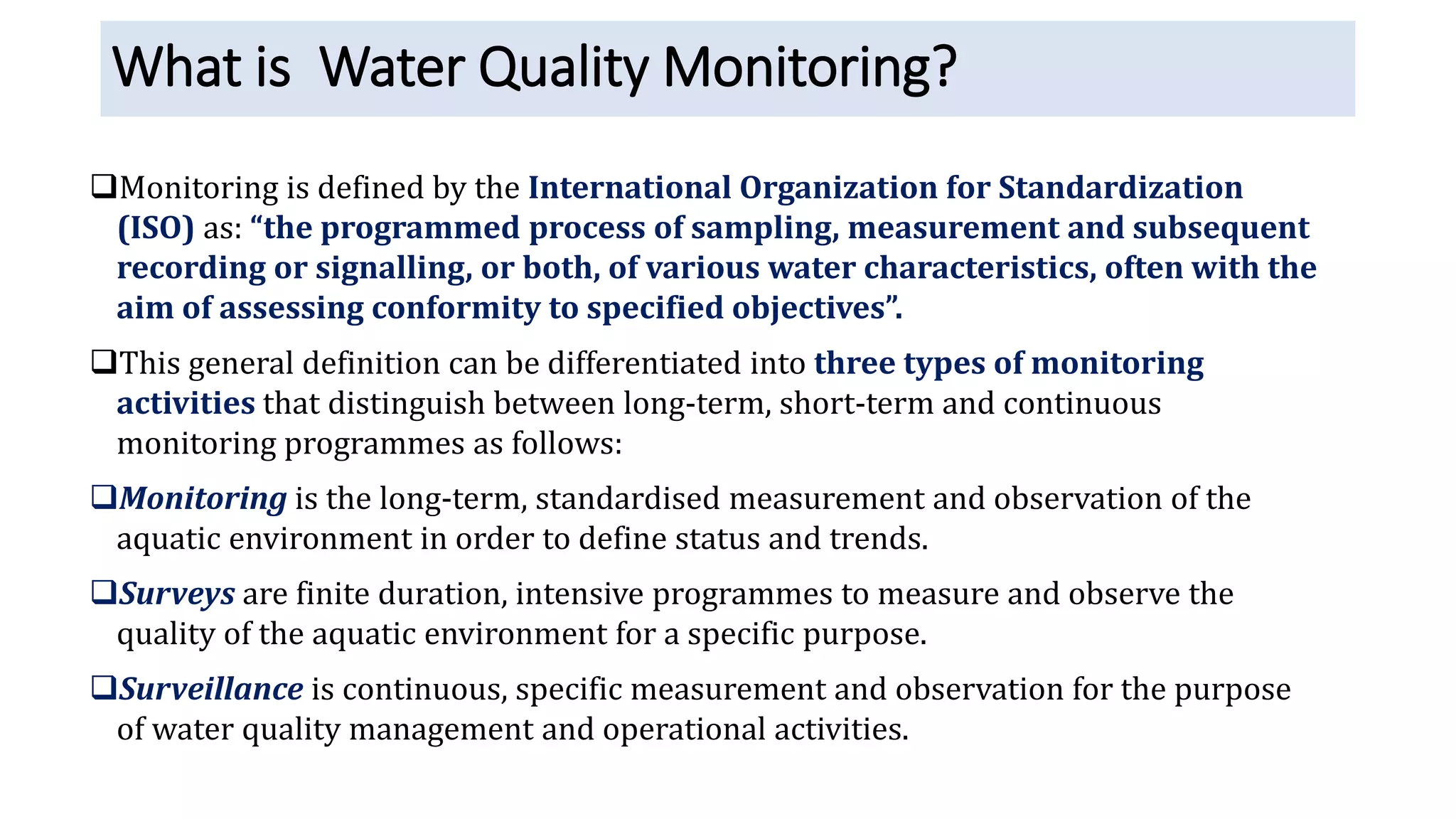 Water quality monitoring | PPTX | Science