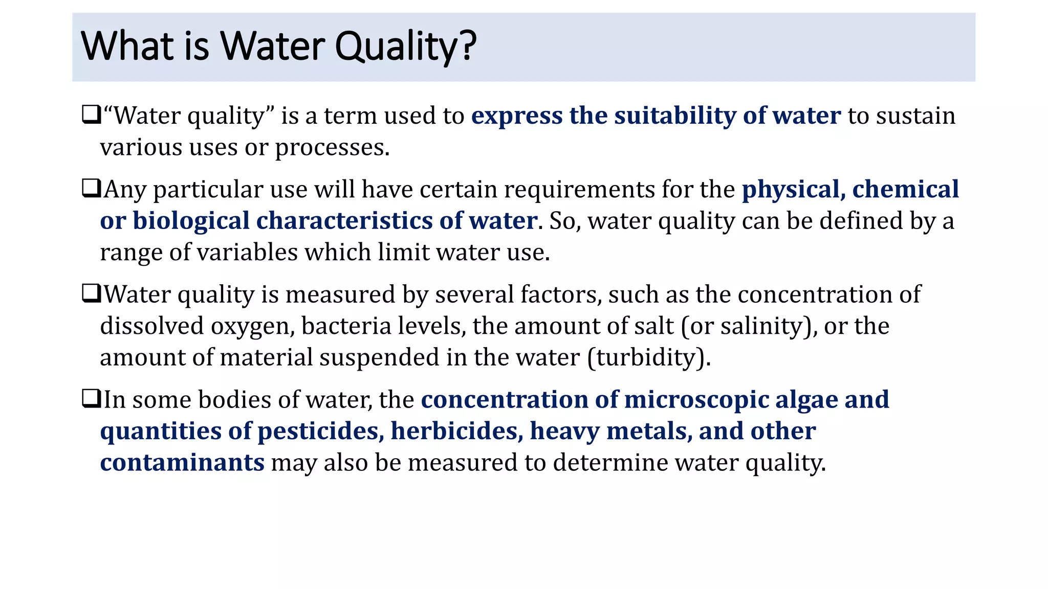 Water quality monitoring | PPTX