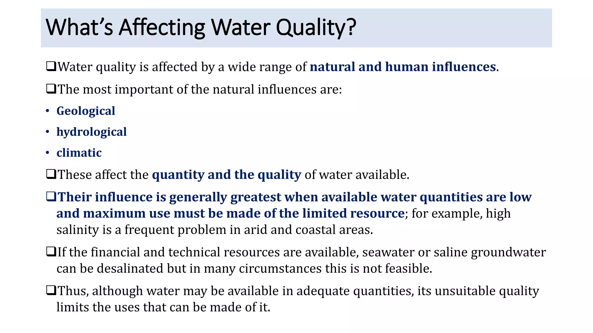 Water quality monitoring | PPTX