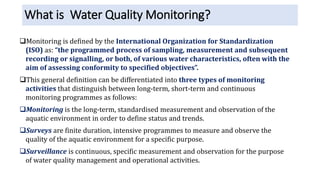 Water quality monitoring | PPTX