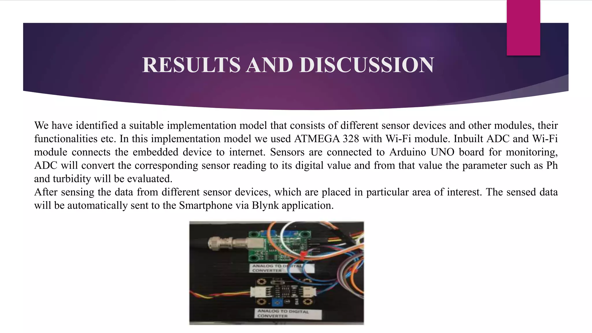 Water quality monitoring in a smart city based on IOT | PPTX