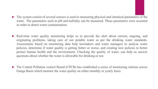 Water quality monitoring in a smart city based on IOT | PPTX