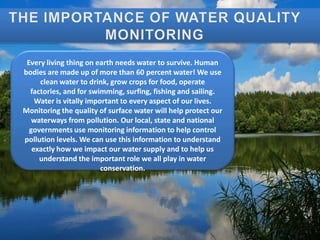 Water Quality Monitoring Initiatives | PPTX