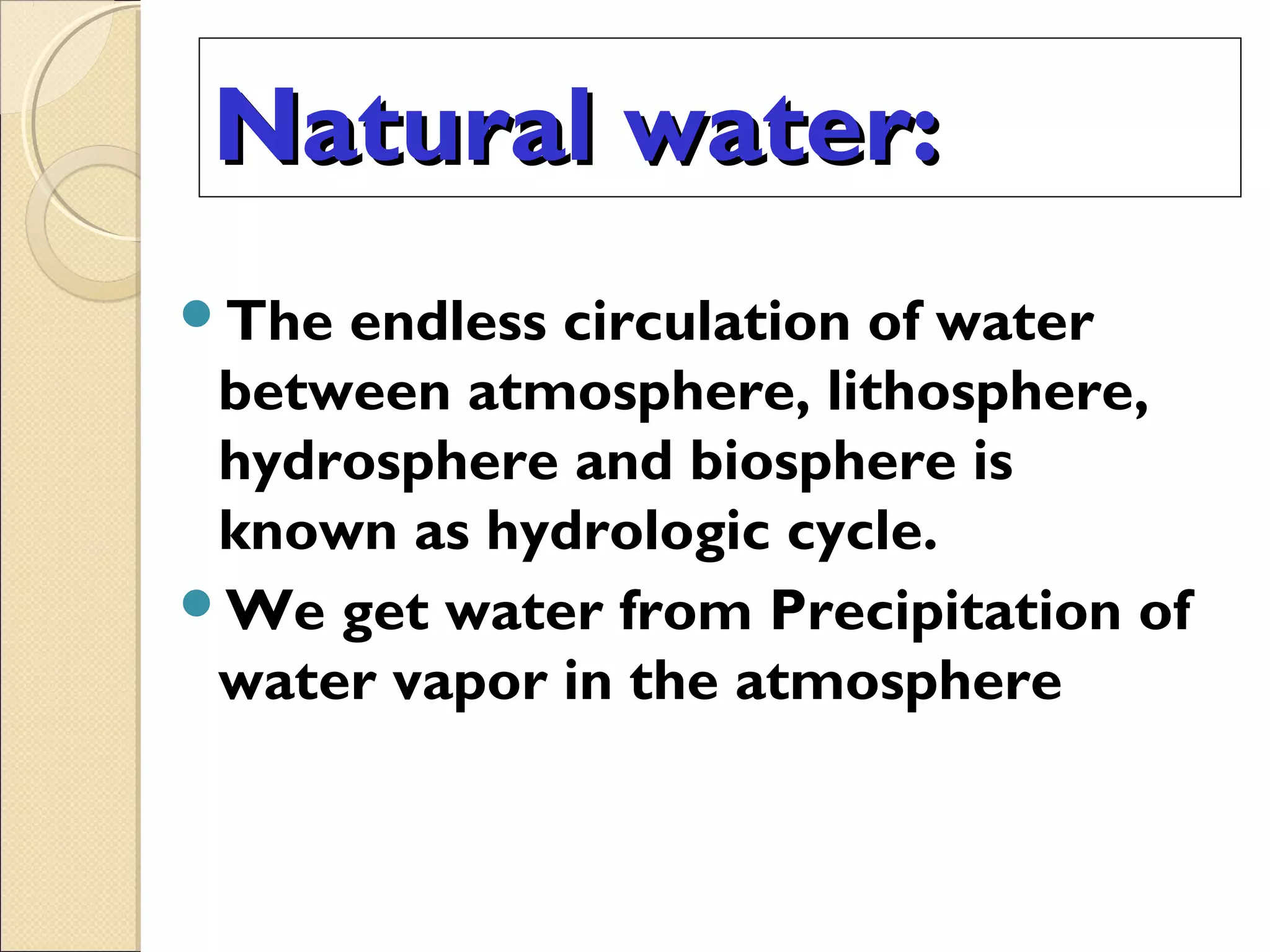 Water quality parameters | PPT | Chemistry | Science