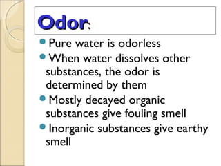 Water quality parameters | PPT