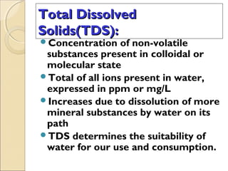 Water quality parameters | PPT