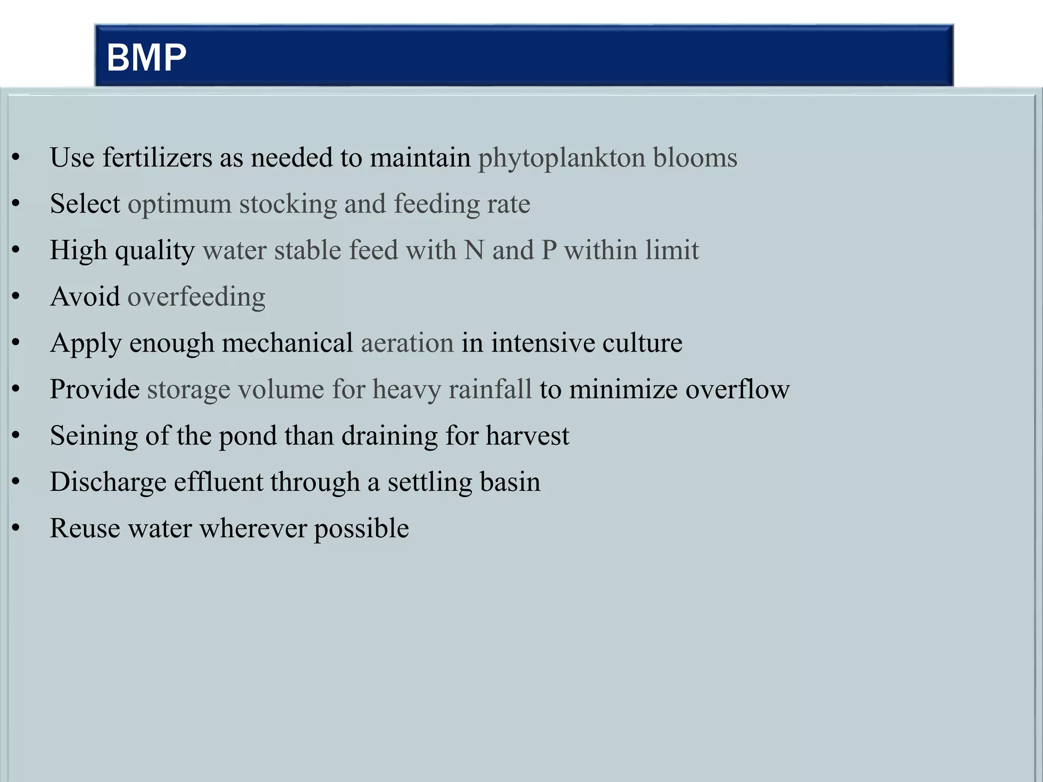 Monitoring of Water quality in aquaculture production system | PPTX
