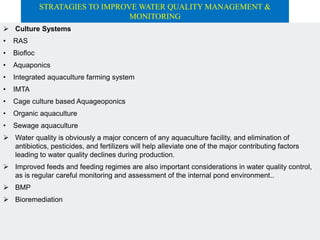 Monitoring of Water quality in aquaculture production system | PPTX
