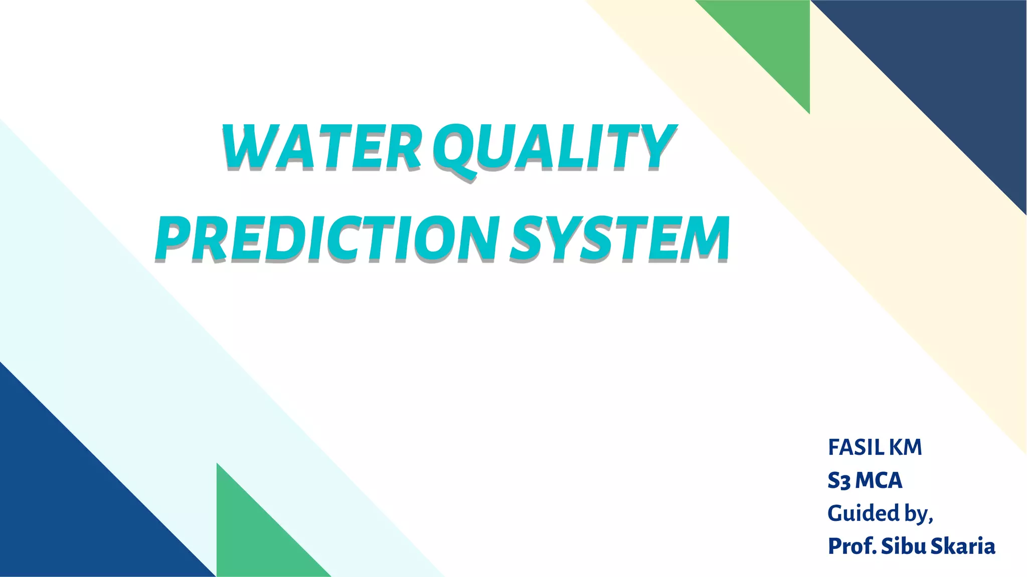 WATER QUALITY PREDICTION | PDF