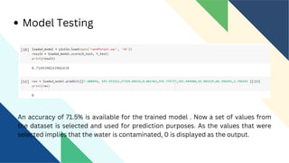 WATER QUALITY PREDICTION | PDF