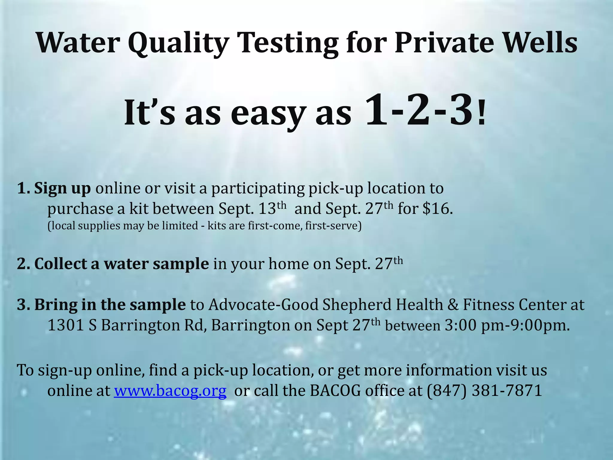 Water Quality Testing | PPTX | Medical Health