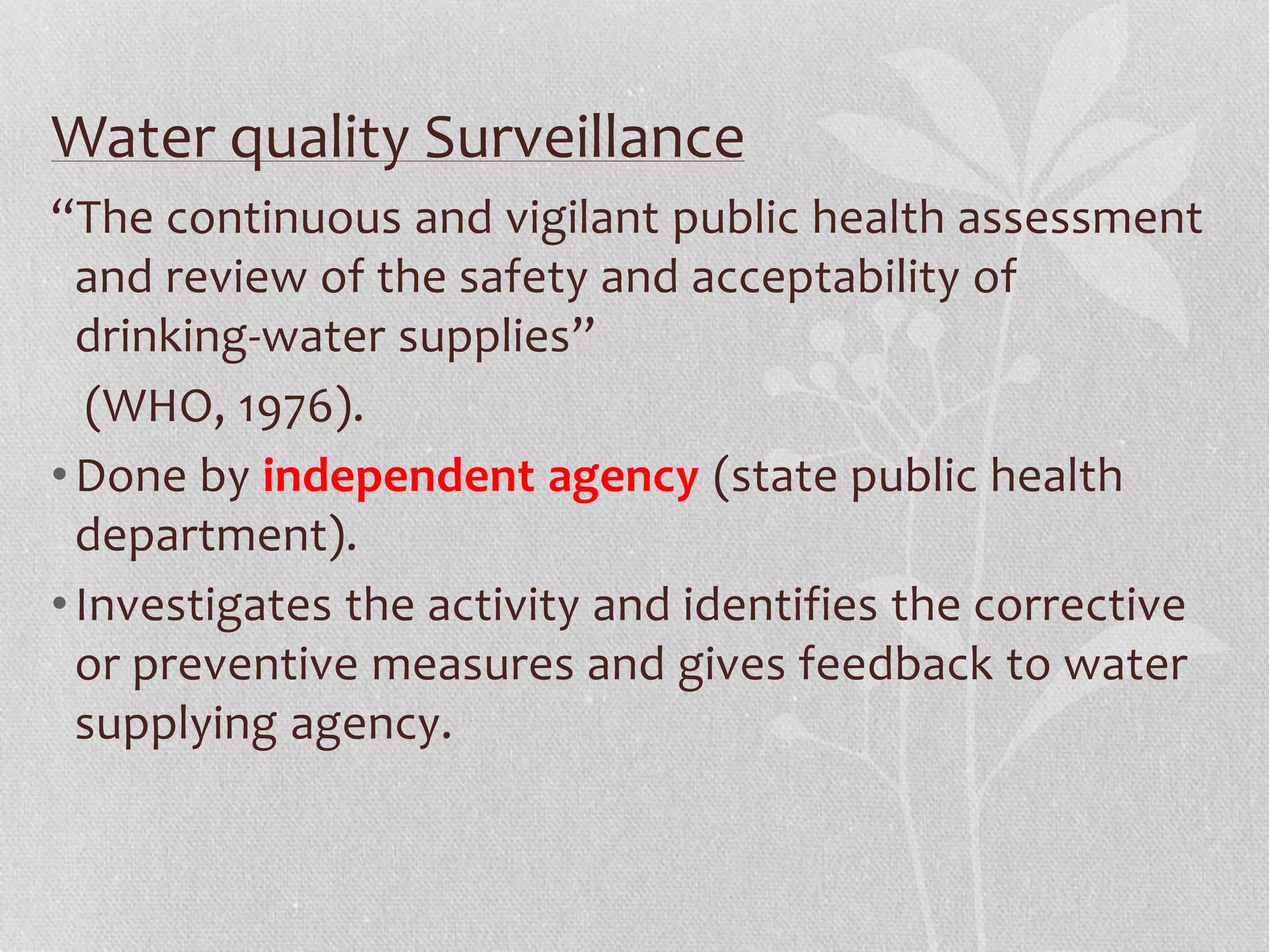 Water quality standard | PPTX