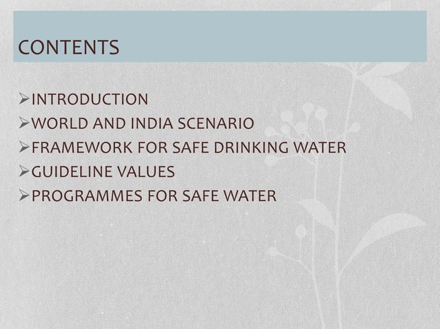 Water quality standard | PPTX