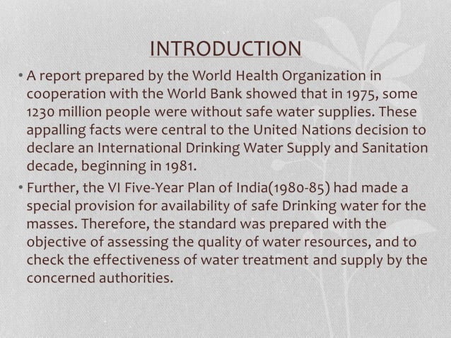 Water quality standard | PPTX