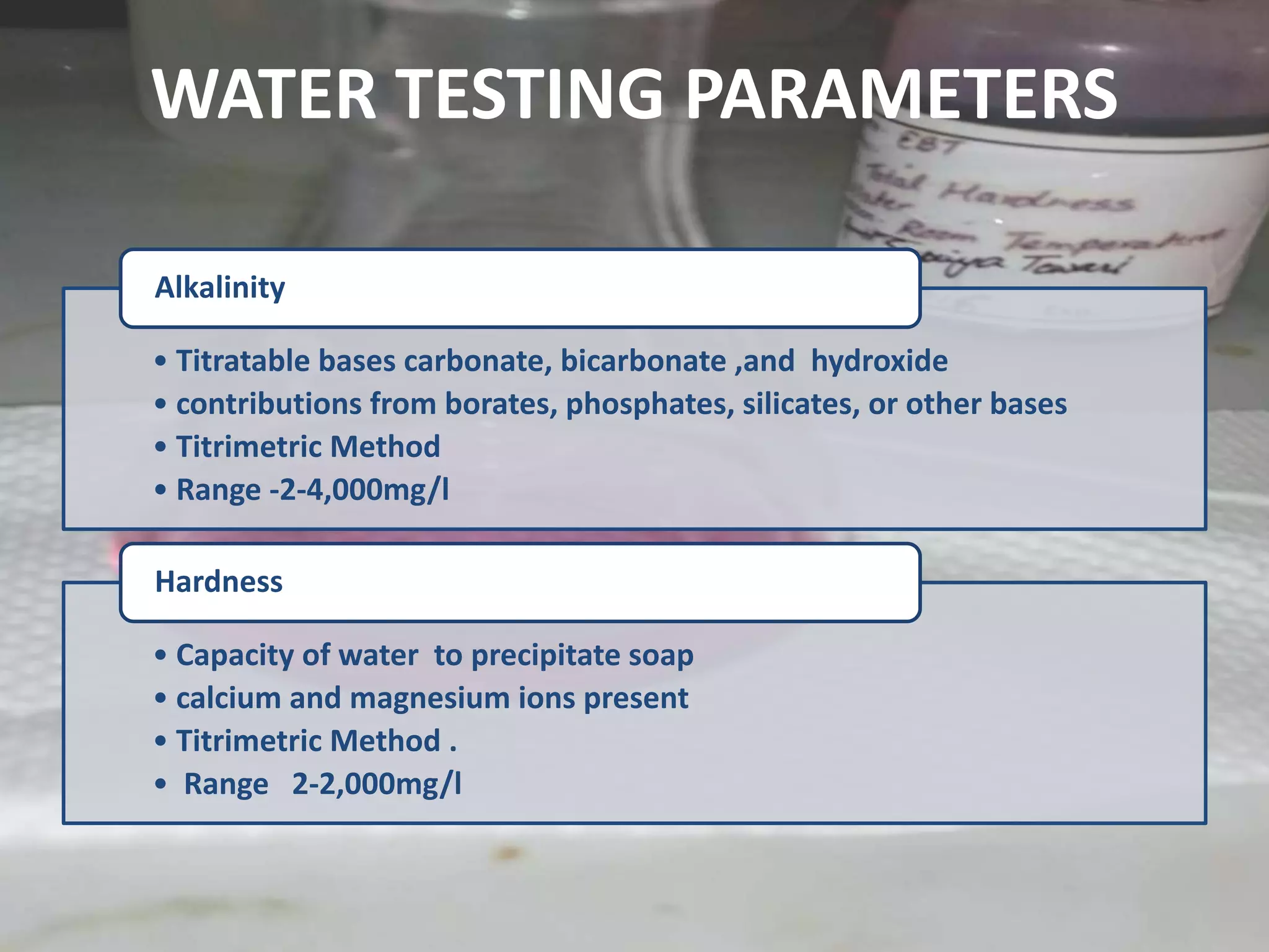 WATER ANALYSIS /Water quality testing p.k.k | PPTX