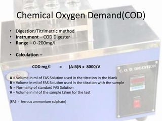 WATER ANALYSIS /Water quality testing p.k.k | PPTX