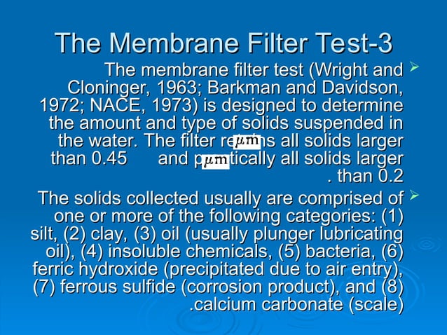 WATER QUALITY & TEST METHODS FOR SUBSURFACE INJECTION.ppt