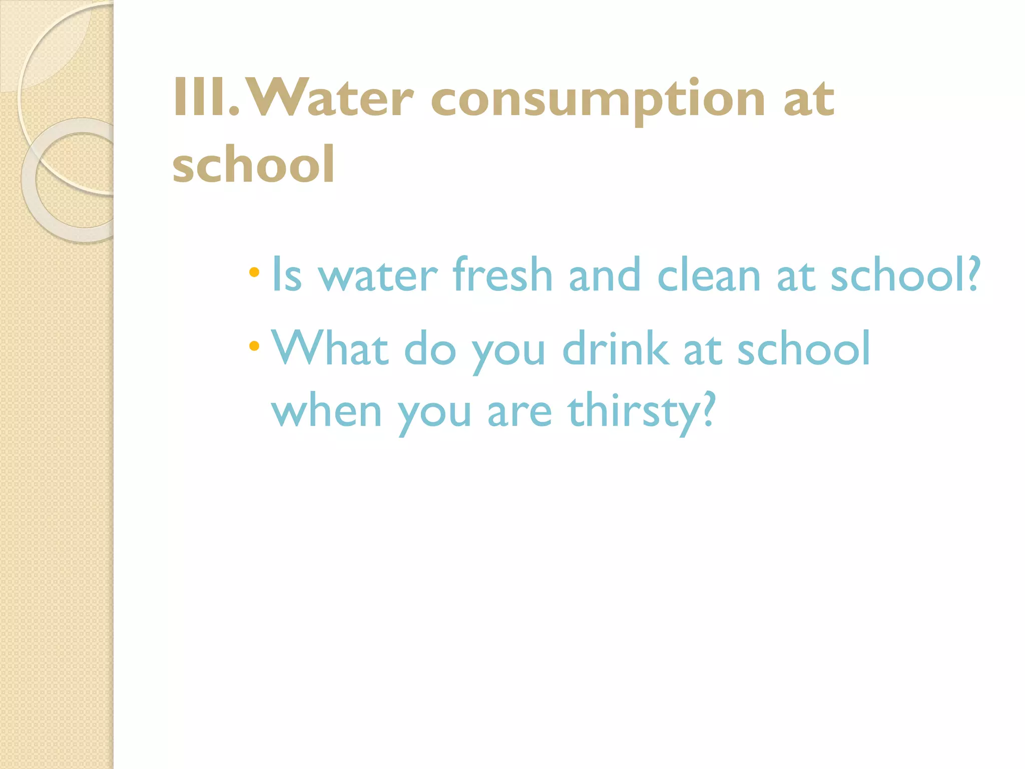 Water questionnaire | PPTX