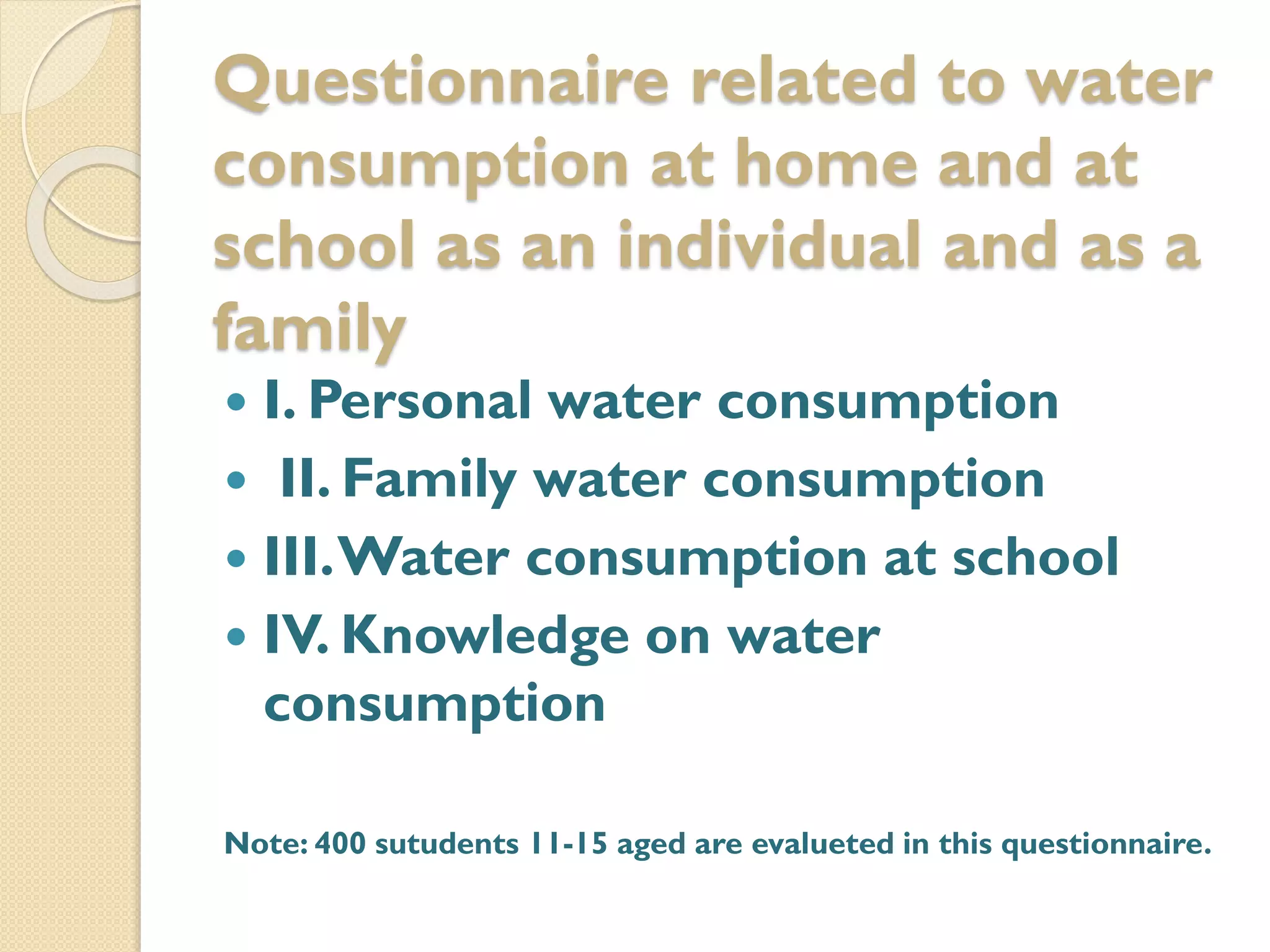 Water questionnaire | PPTX