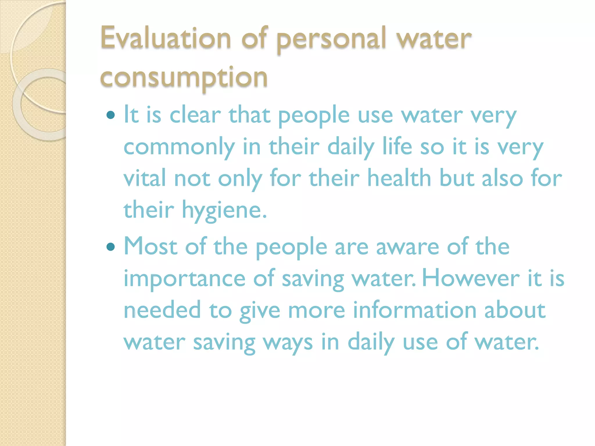 Water questionnaire | PPTX
