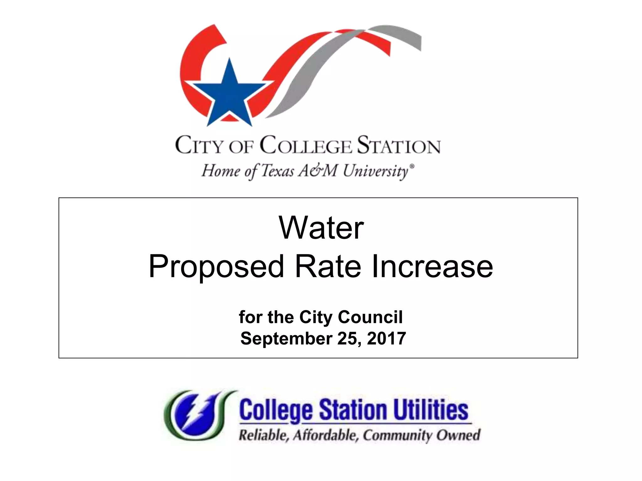 Water Rate Increase | PPT
