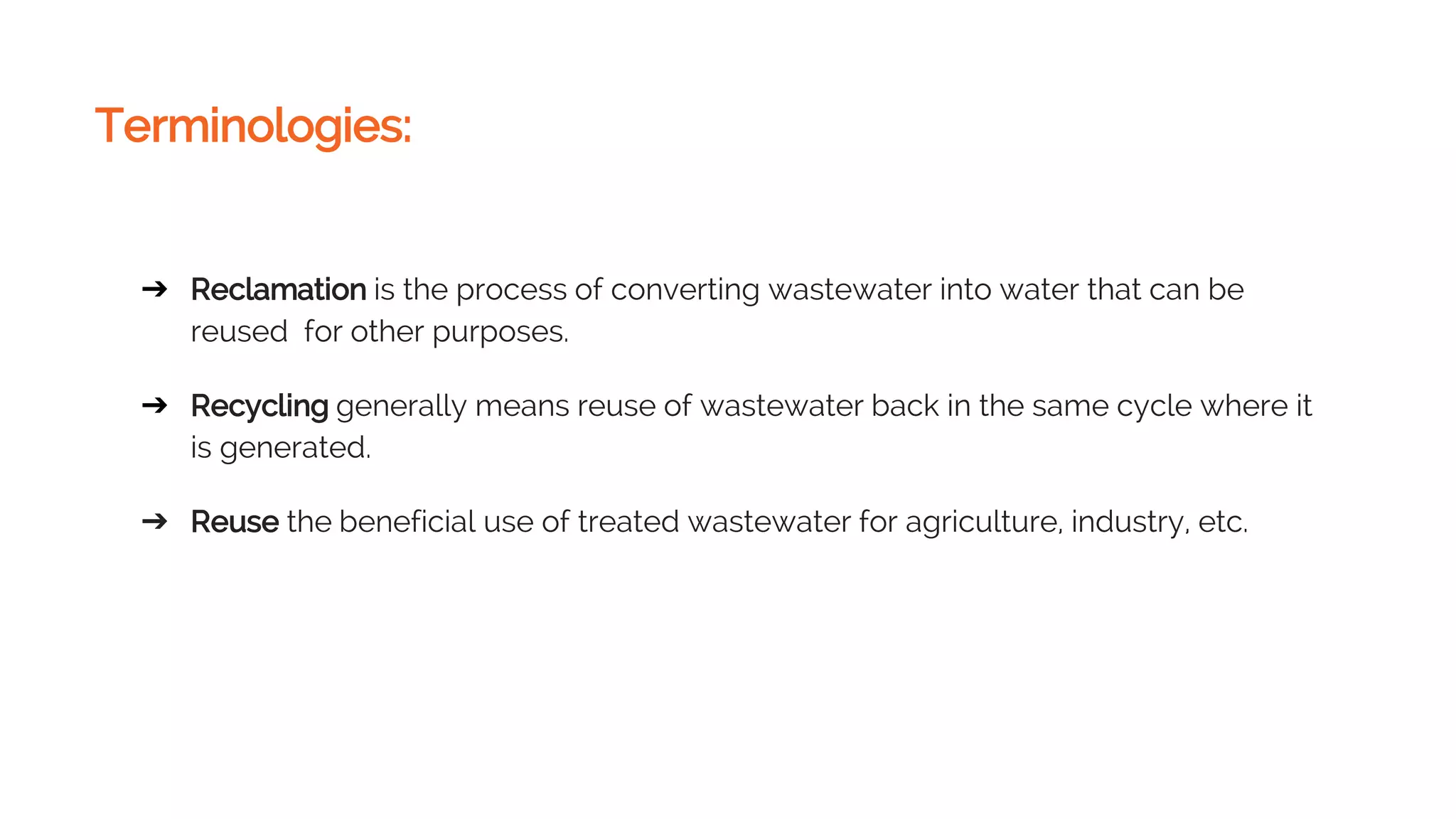Water reclamation and reuse | PPTX