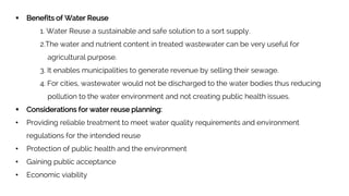 Water reclamation and reuse | PPTX