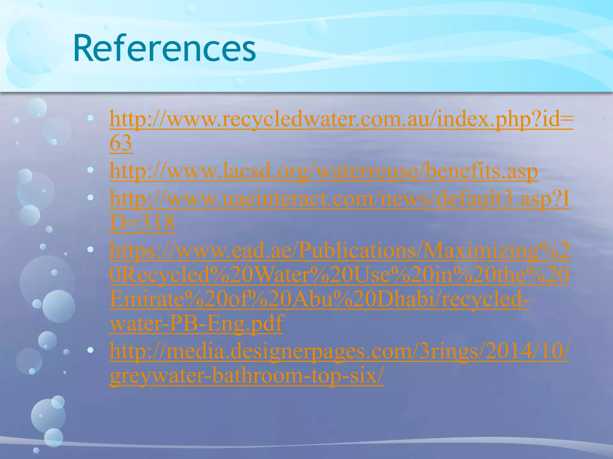 Water recycling System | PPTX