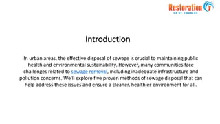 5 Effective Methods of Sewage Disposal to Tackle Common Issues | PPTX