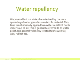 Water repellency & waterproof & repellency test method | PPTX