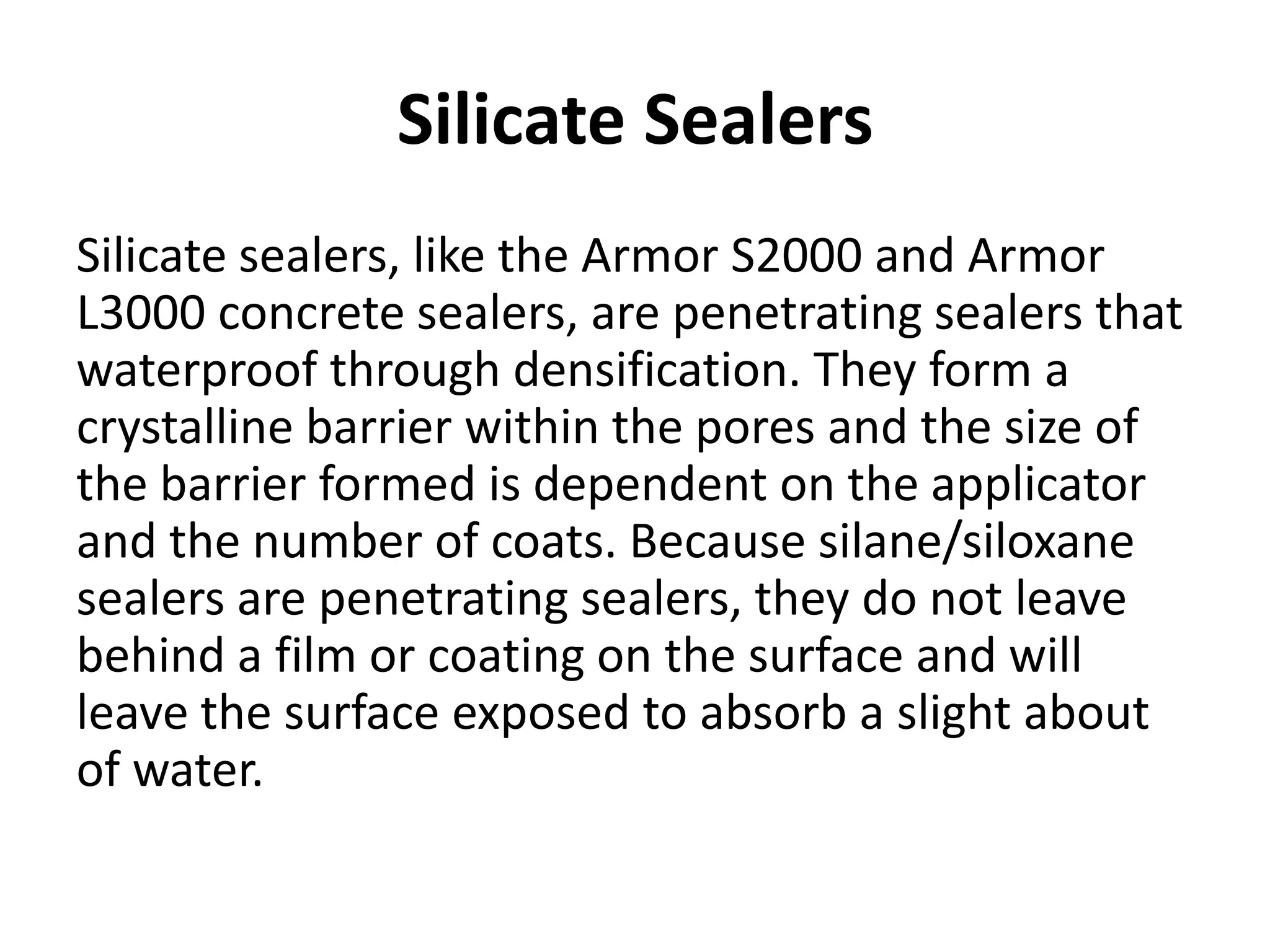 Water Repellent Coatings For Concrete | PPTX