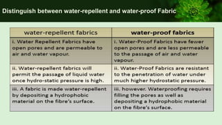 Water repellent finish | PPTX