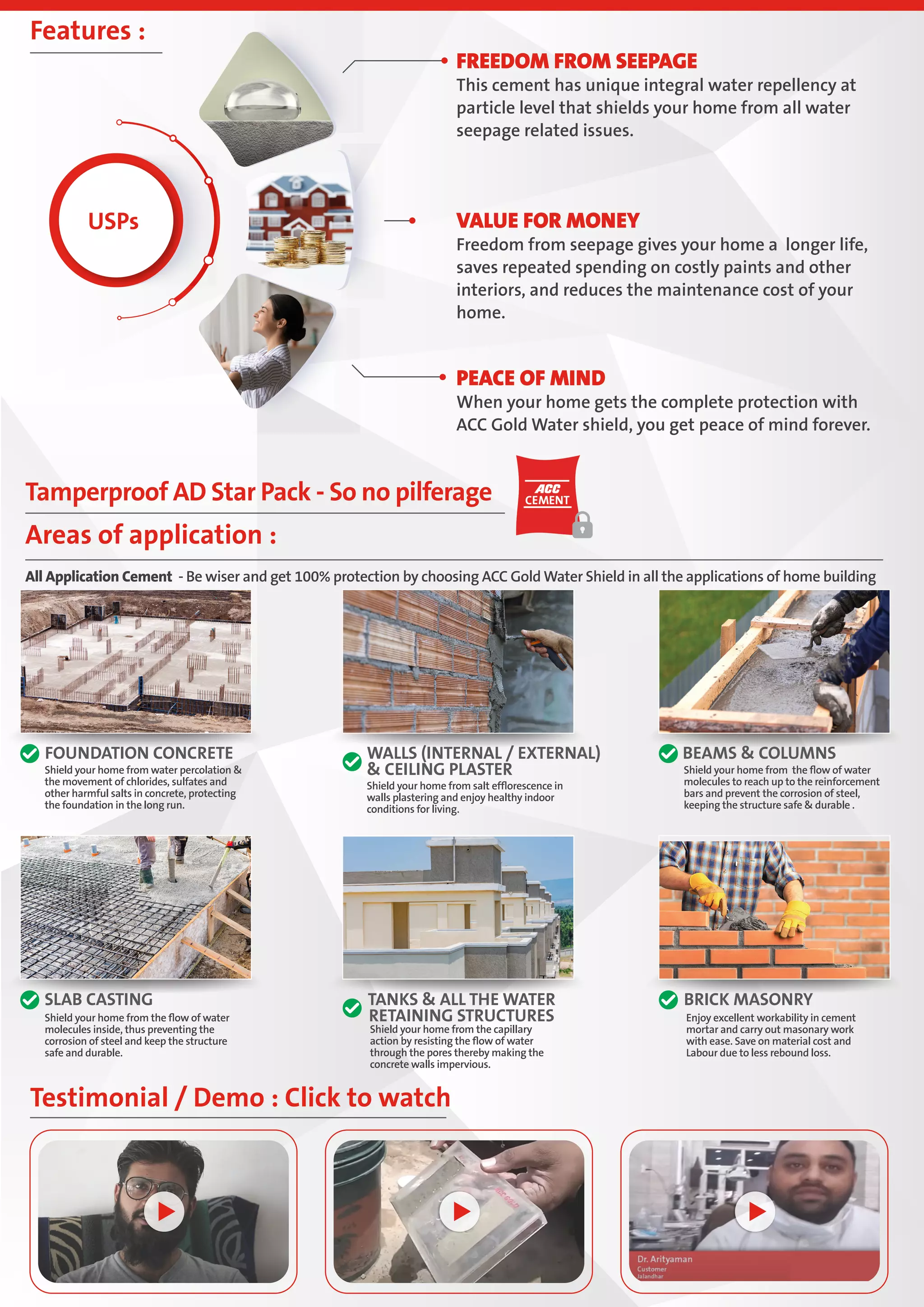 Water Repelling Gold Water Shield Cement - ACC Help | PDF