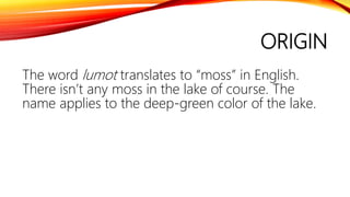 Case Study No. 2-Lumot lake in Laguna | PPTX