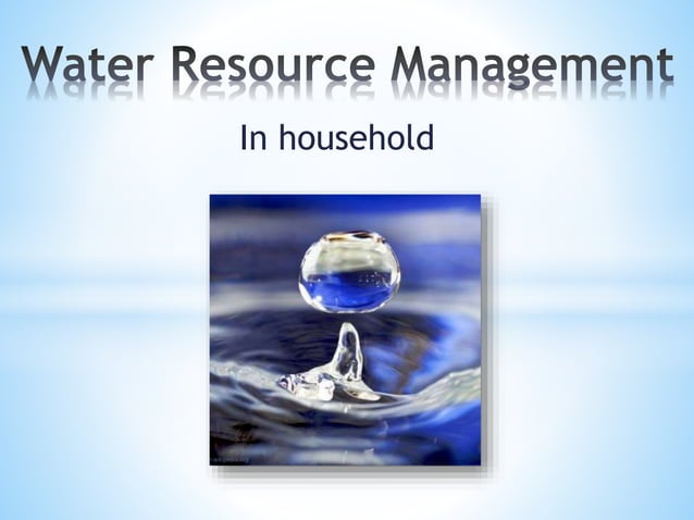 Water resource management | PPT