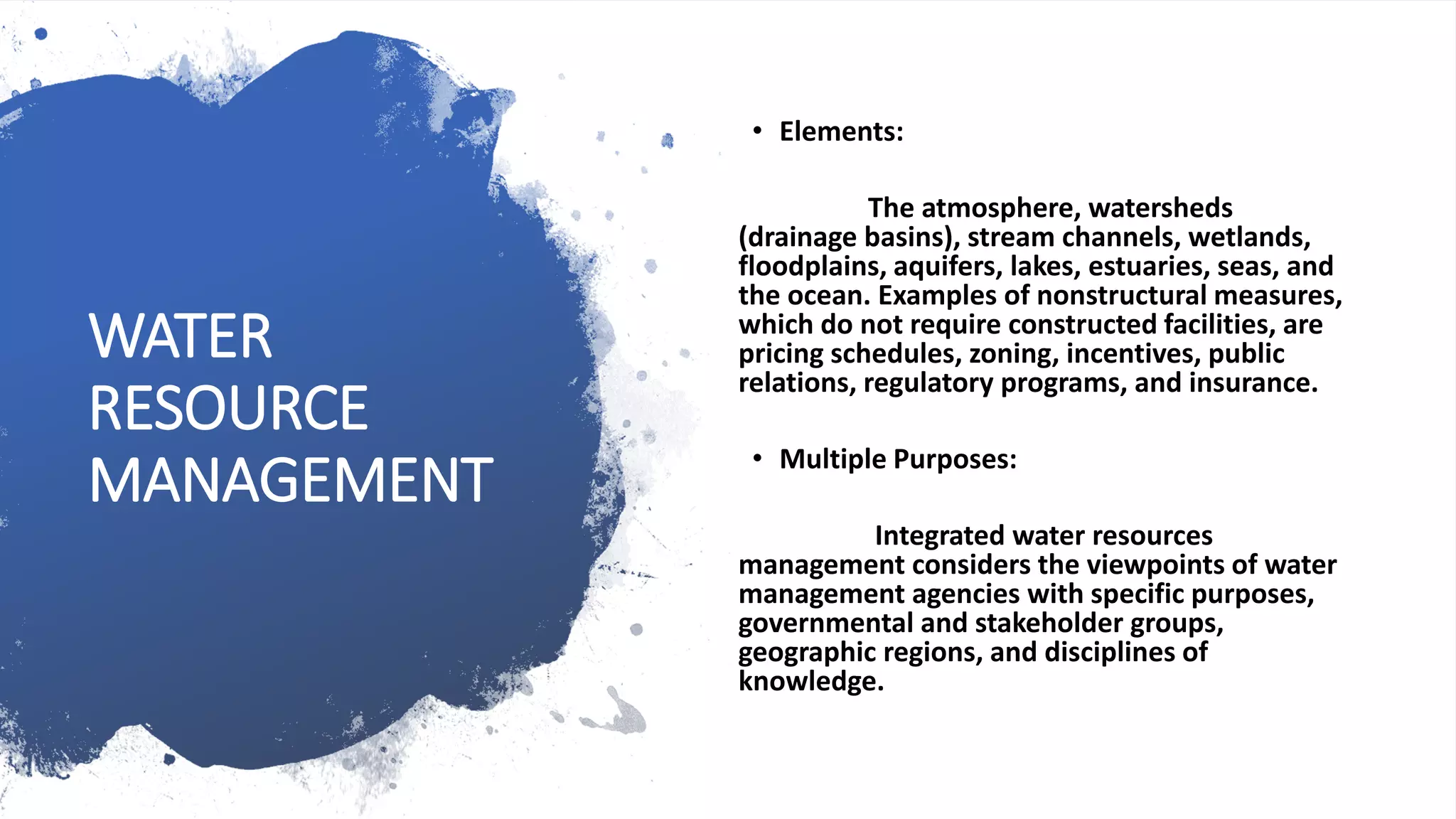 Water resource management | PPTX | Water Services | Home Utilities