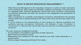 Water resource management | PPTX