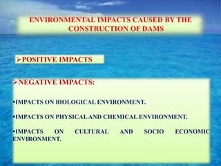 Water resource management and role of dams | PPTX