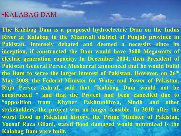 Water resource management and role of dams | PPTX