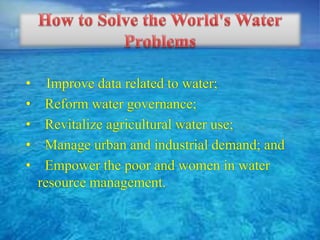 Water resource management and role of dams | PPTX