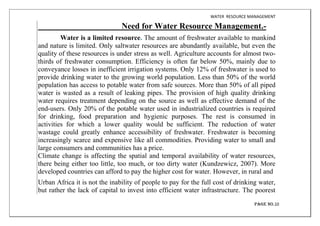 Water resource management | DOCX