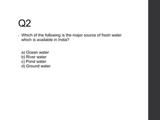 Water resource Question/Answer | PPTX