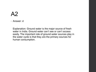 Water resource Question/Answer | PPTX